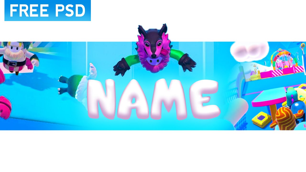 Fall Guys YouTube Banner Tutorial! EASY Design Walk Through 2020 - YouTube