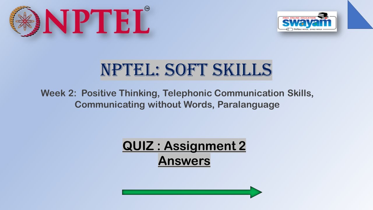 NPTEL SOFT SKILLS Assignment 2 Answers NPTEL SWAYAM Week 2 Answers nptel-soft-skills-assignment-2-answers-nptel-swayam-week-2-answers