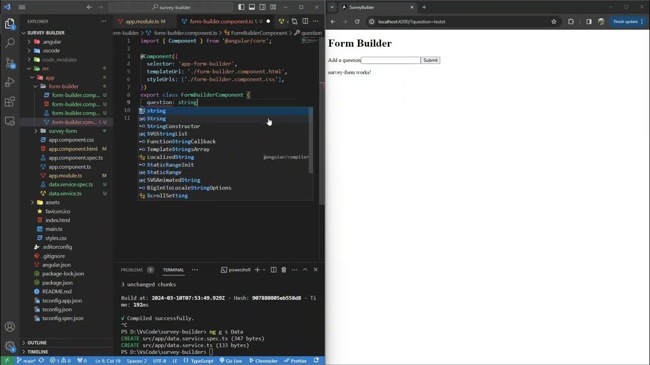 1. Angular Project: Survey Builder - YouTube