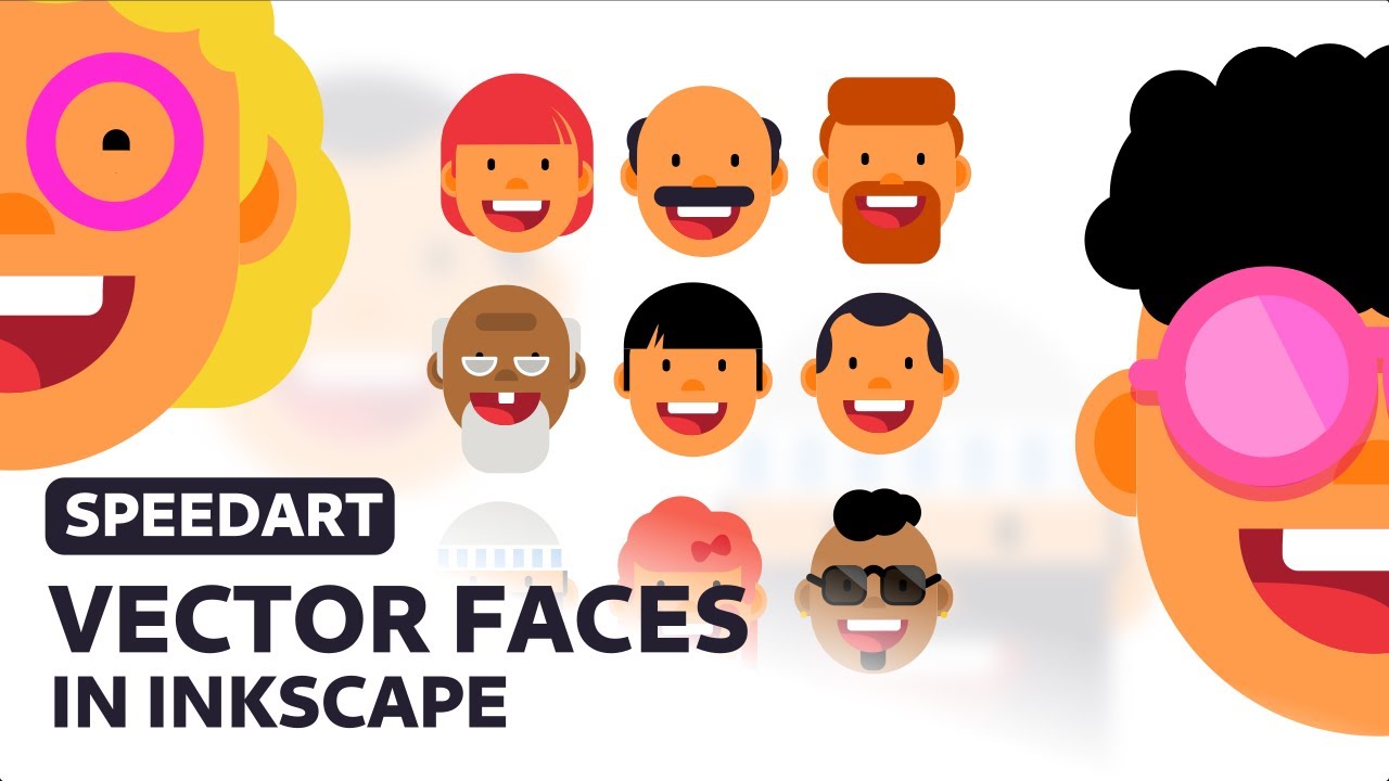 Creating Vector Flat Faces Inkscape | Speedart - YouTube