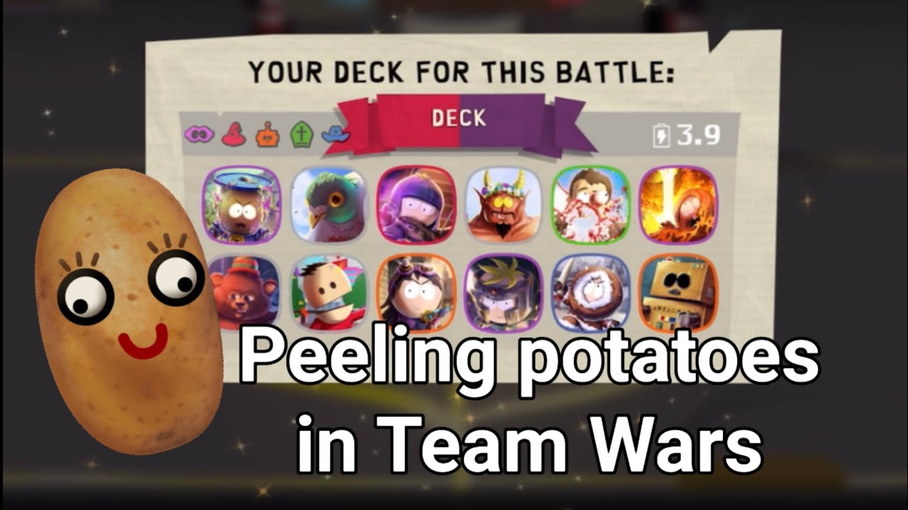 Peeling potatoes in Team Wars | South Park Phone Destroyer - YouTube