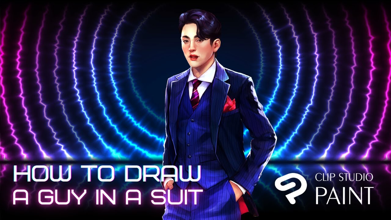 How to Draw a Guy in a Suit | Sdigital art tutorial in Clip Studio ...