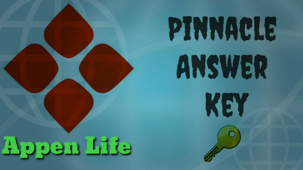 Pinnacle Answer Key || Pinnacle - 40 Itams #workfromhome #appenlife # ...