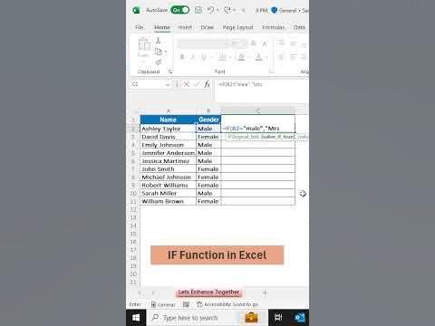 If Function in Excel | Excel Tricks | Lets Enhance Together #excel #exceltips #exceltricks # ...