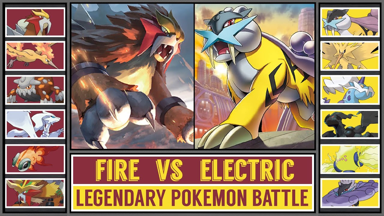 Legendary Pokémon Battle: FIRE vs ELECTRIC - YouTube