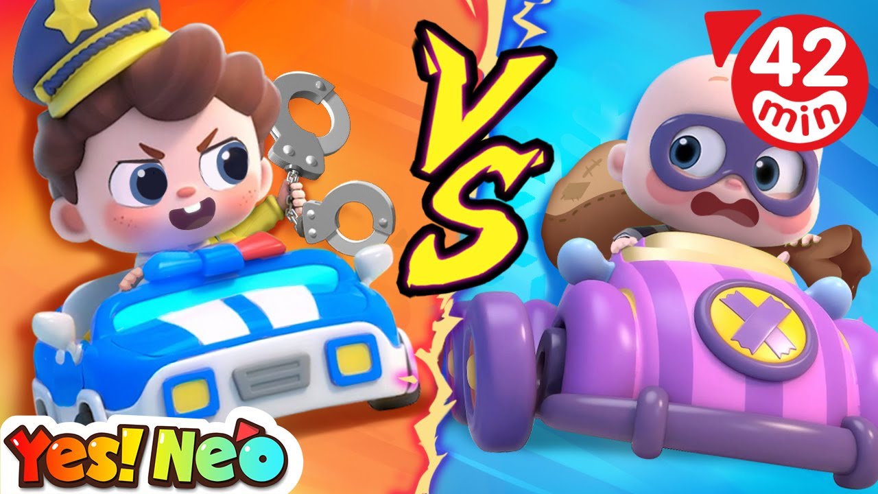 Little Police Catches Thief | Catch a Thief in a Police Car | Learn ...