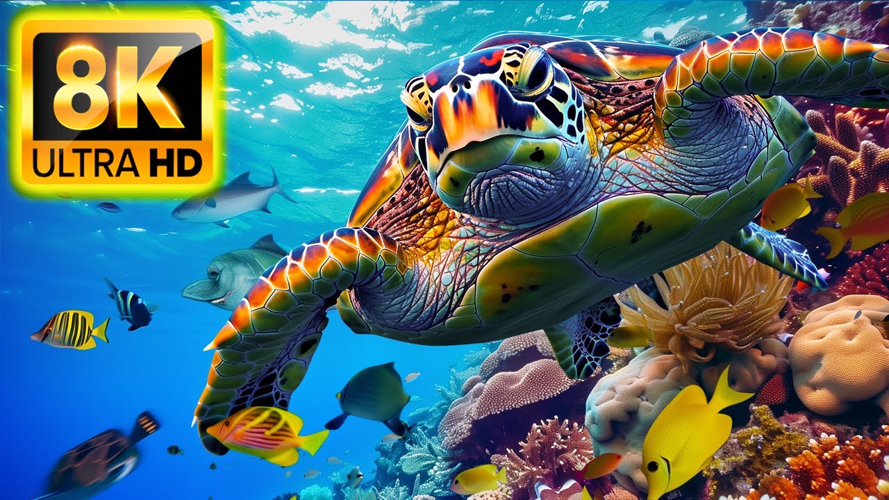Beauty Of The Ocean 8K ULTRA HD - Sea Animals for Relaxation, Beautiful ...