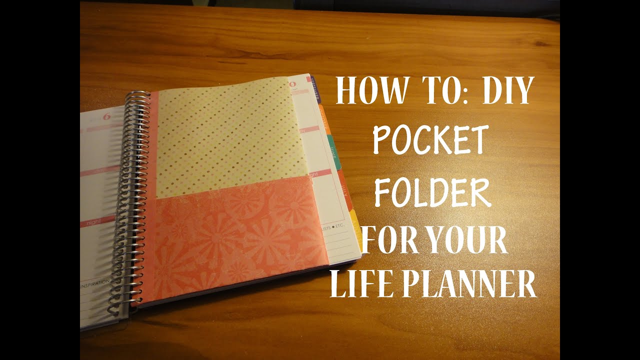 HOW TO: DIY Pocket Folder Insert for your EC Life Planner - YouTube