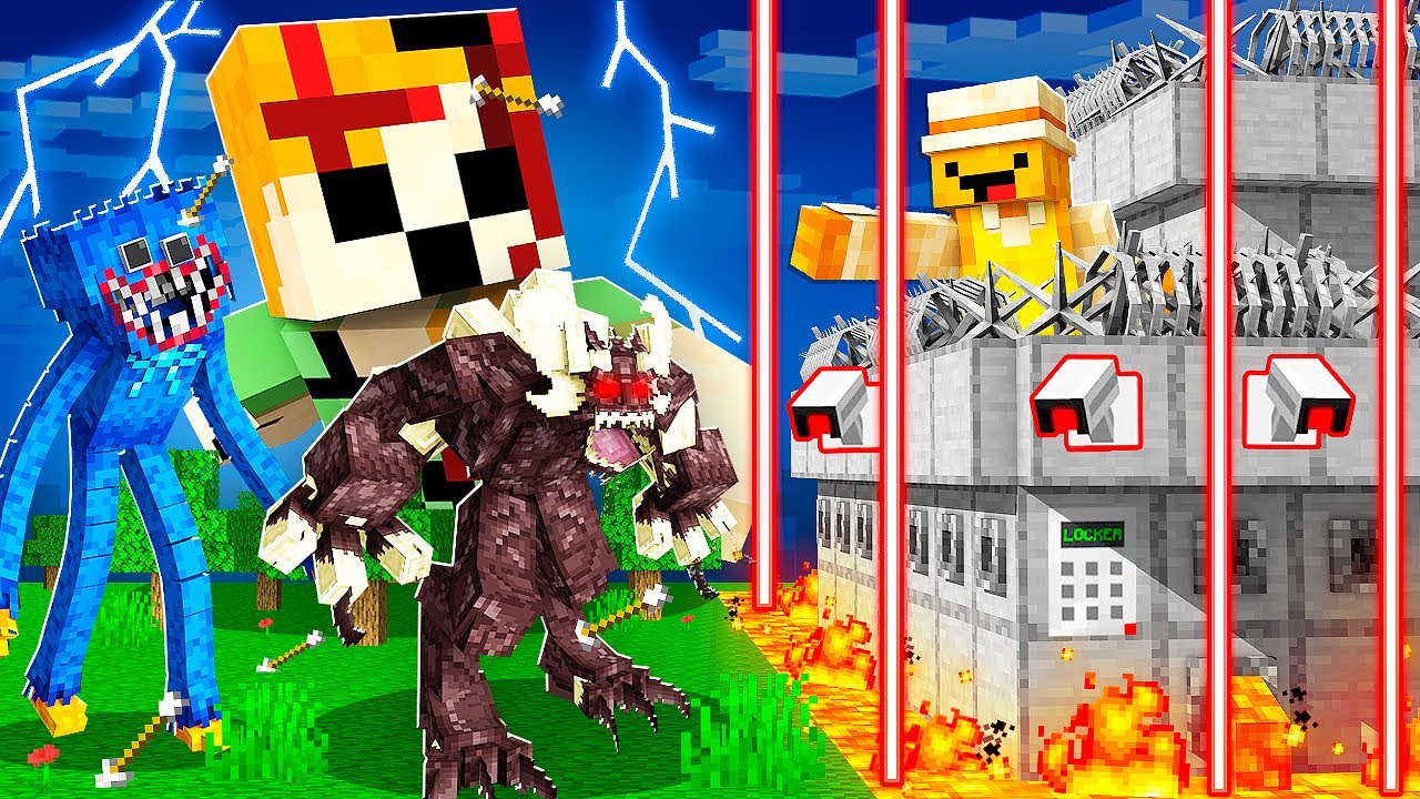 SCARY BOSSES vs Dream Minecraft House - YouTube