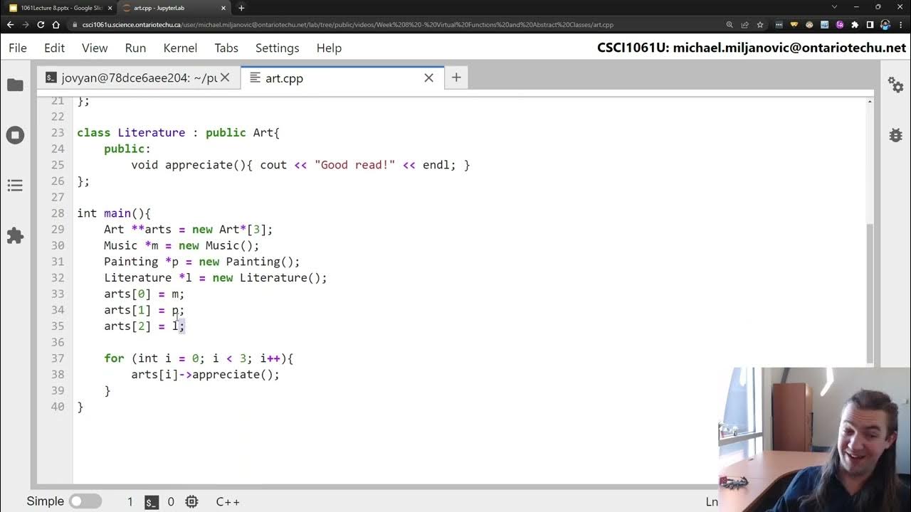 CSCI 1061 Lecture 8 - Virtual Functions and Abstract Classes - YouTube