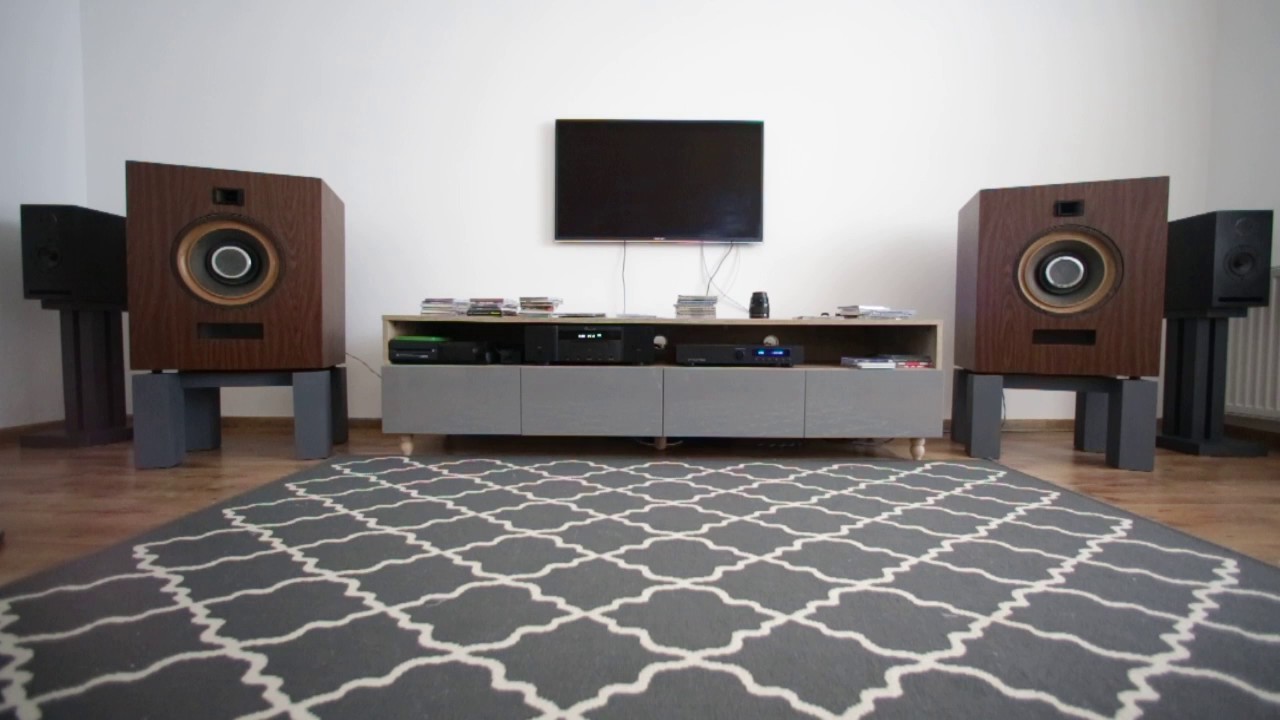 Realistic 12'' in Altec 614 cabinet test, world music - YouTube