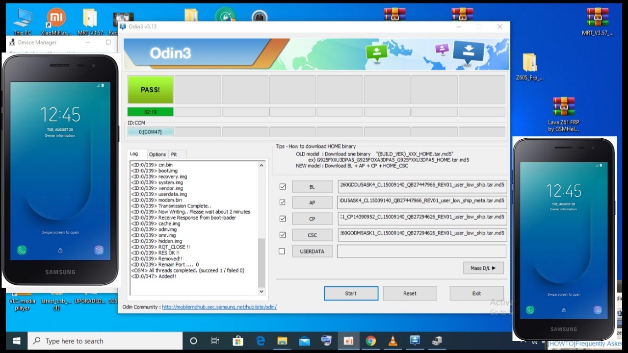 Samsung J260G Pattern lock Remove Full Flashing Odin 100% Done ...