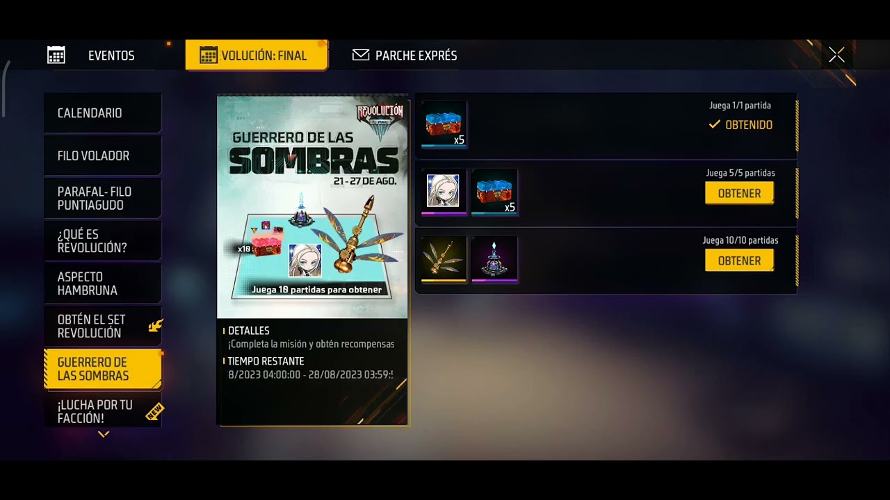 Garena Free Fire - Revolución.. Final - Guerrero de las Sombras - YouTube
