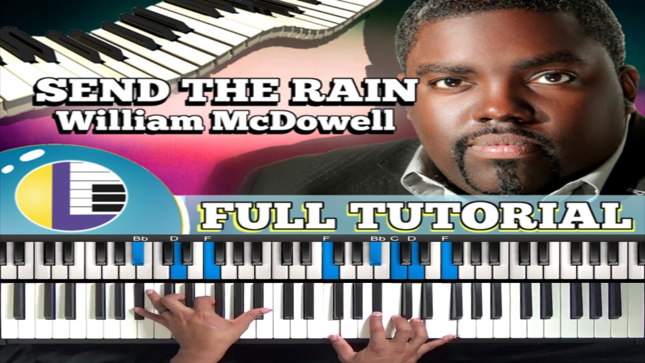 🎵 SEND THE RAIN William McDowell PIANO TUTORIAL: (gospel piano ...