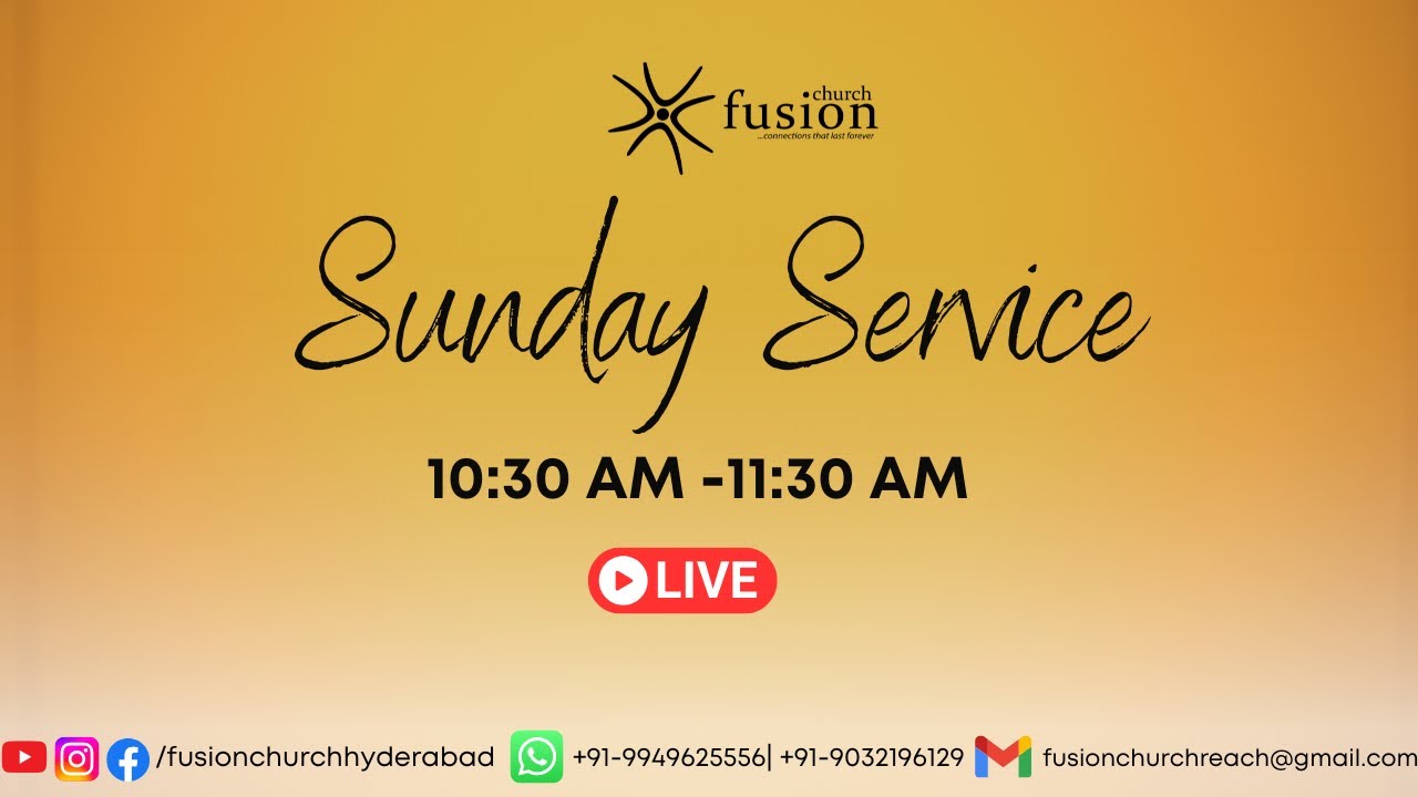 Fusion Church | Sunday Service | 12 Jan 2025 | Live! - YouTube