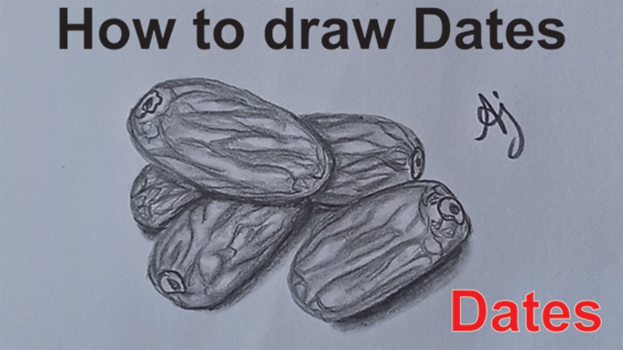How to Draw a Realistic date | Easy Step-by-Step Tutorial | Date ...