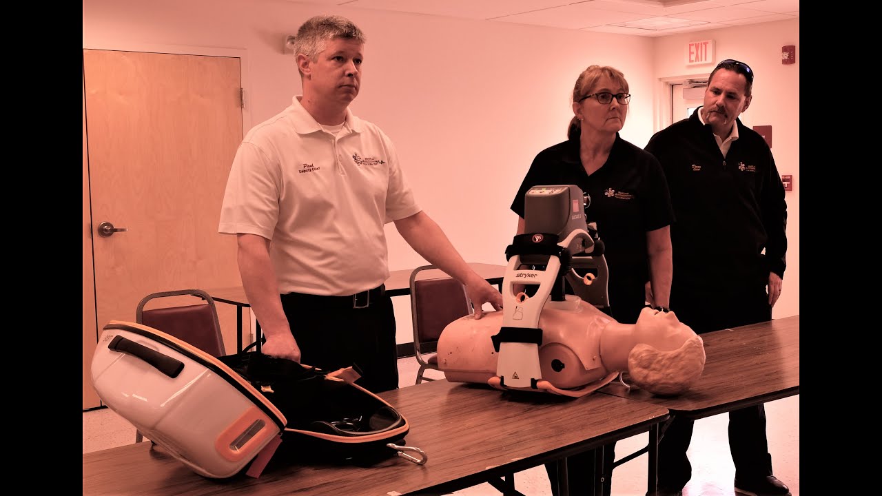 Med-Care demonstrates use of a Lucas CPR device - YouTube