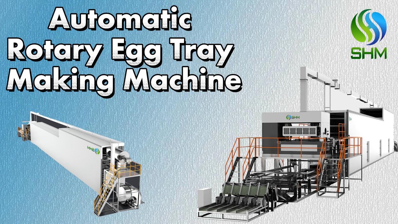 Automatic Rotary Egg Tray Making Machine - YouTube