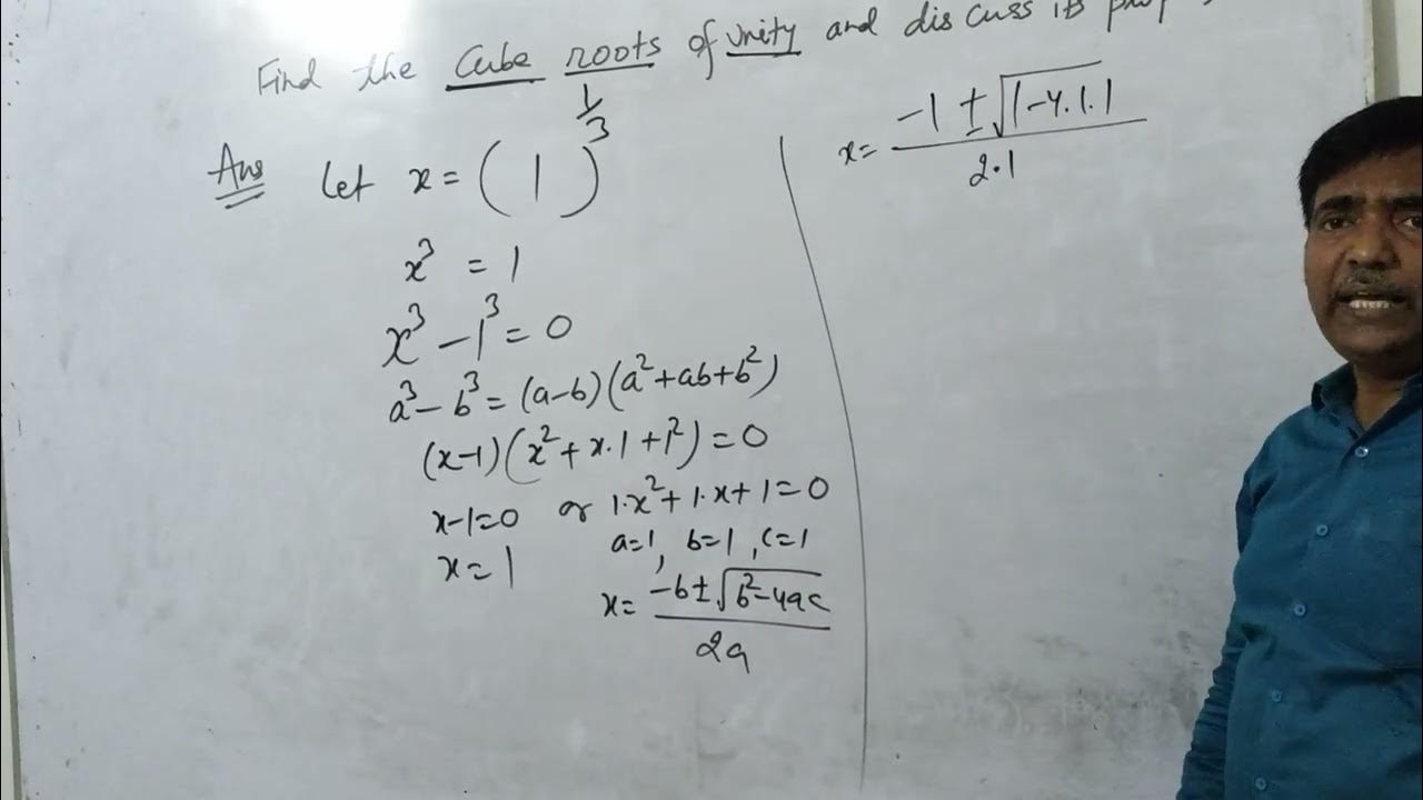 Cube roots of Unity. Complex Number. L - 10 - YouTube
