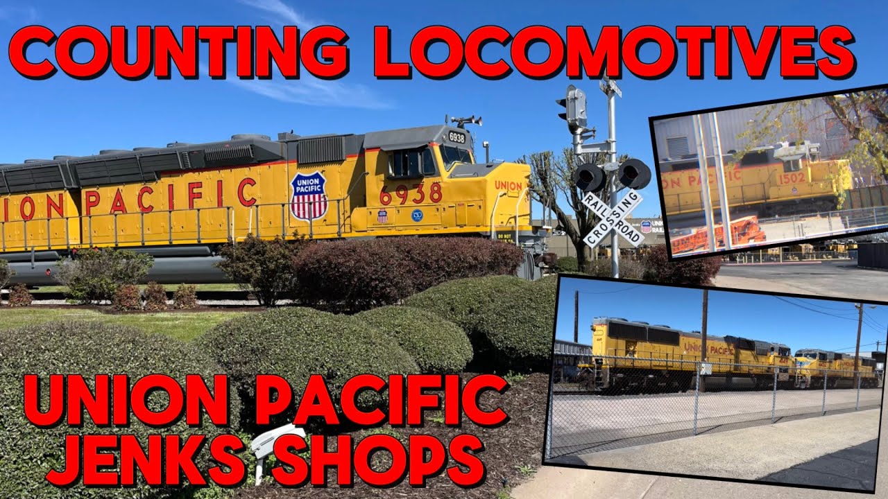 Counting locomotives at Union Pacific Jenks Shops! - YouTube