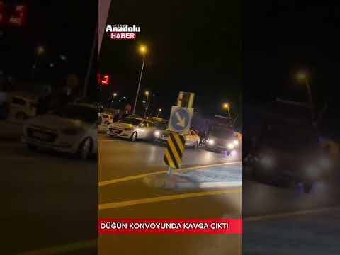Düğün konvoyunda kavga çıktı