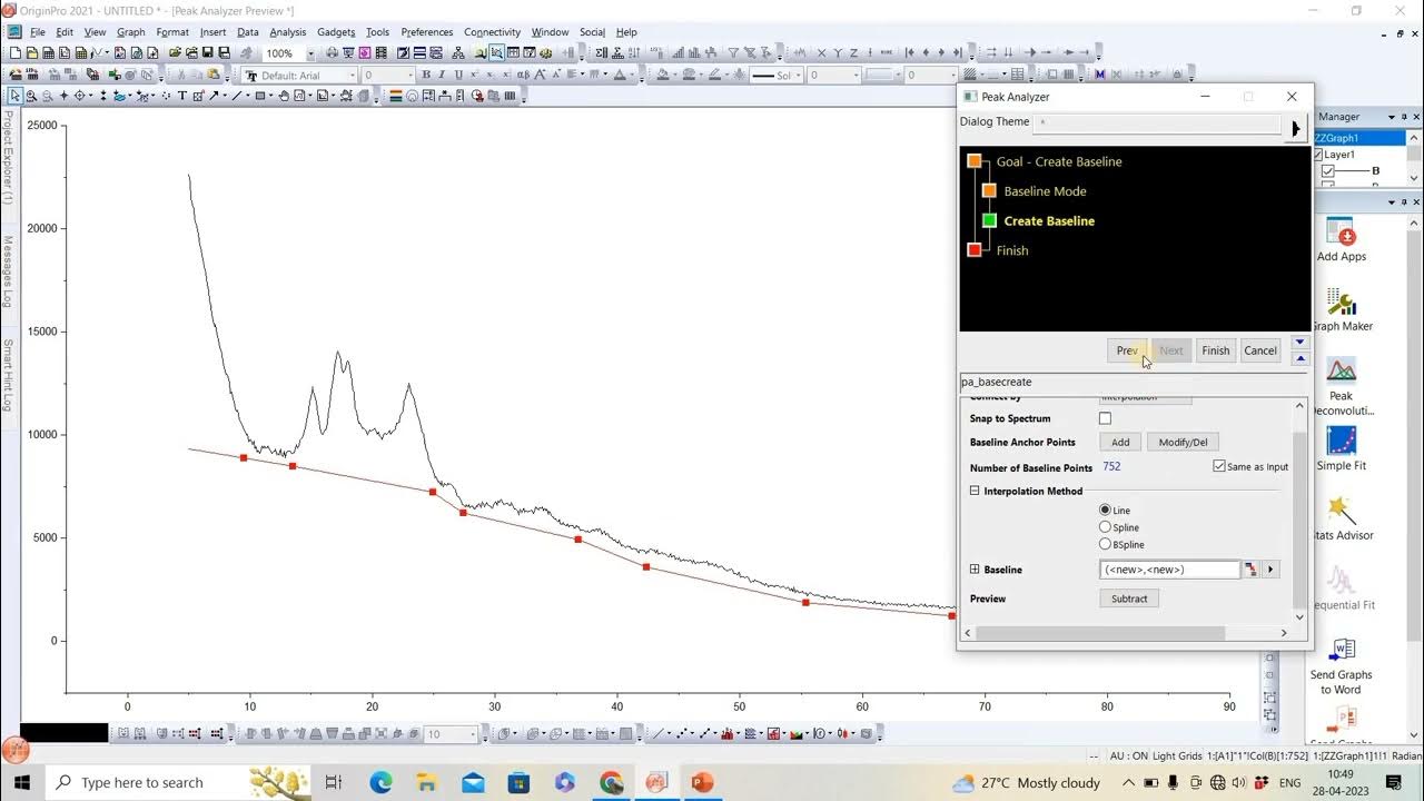 How to do base line correction & remove background in Origin for any ...