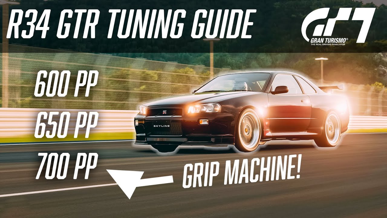 R34 Nissan Skyline GTR V-Spec Tuning Guide - Gran Turismo 7 - YouTube
