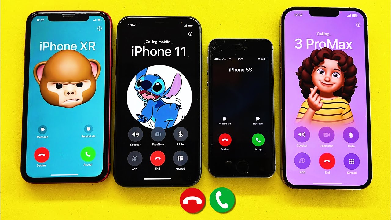 iPhone Calls / IPhone 13 ProMax + IPhone 5S + IPhone 11 + IPhone XR ...