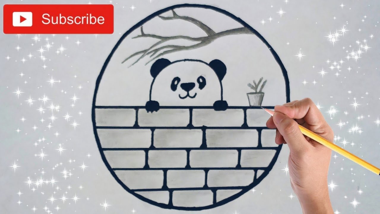 panda 🐼 drawing. easy drawing of panda. - YouTube