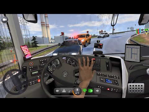 MERCEDES-BENZ TRAVEGO 16 SHD 2024 BLACK Driving Long Route | Bus Simulator Ultimate Mobile GamePlay