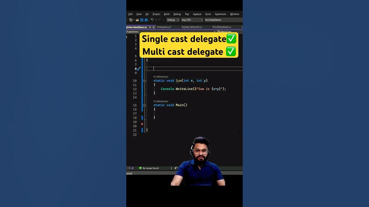 What is Single cast delegate and Multi cast delegate #programming #coding #csharp - YouTube