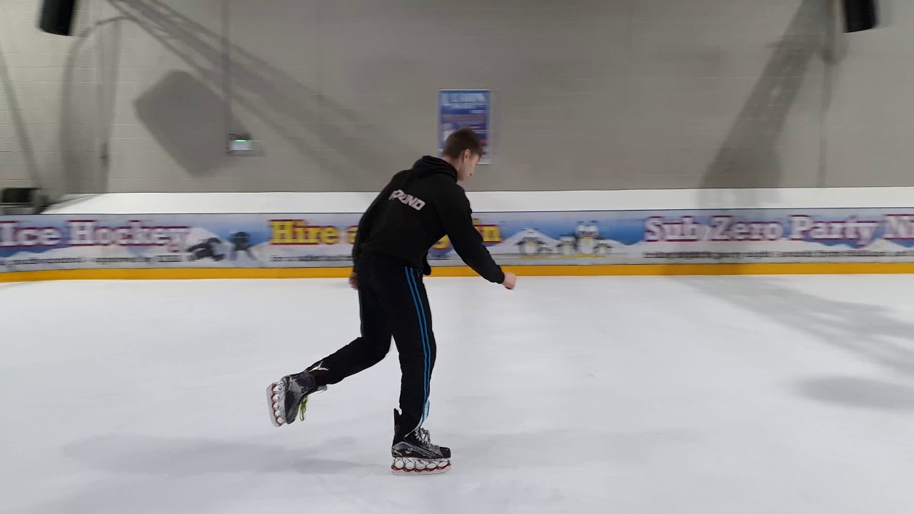 Ice skating ground touch tutorial - YouTube
