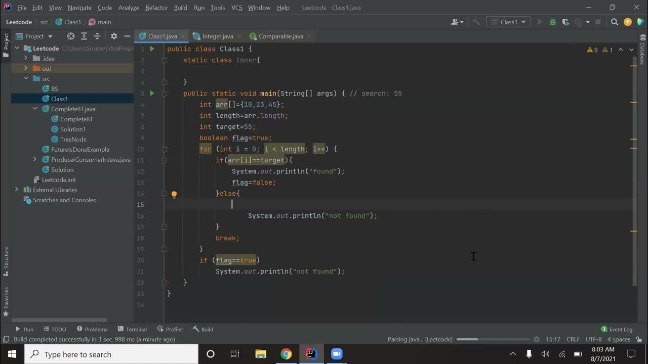 Data Structure and Algorithm class - Binary Search - YouTube