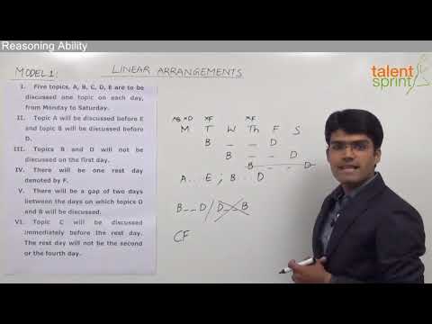 Linear Arrangement | Model 1 - Simple Arrangement | TalentSprint - YouTube