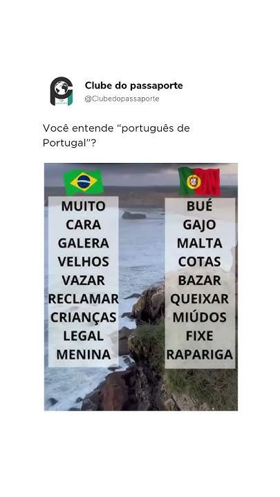 Já ouviu essas palavras em Portugal e ficou sem entender nada? - YouTube