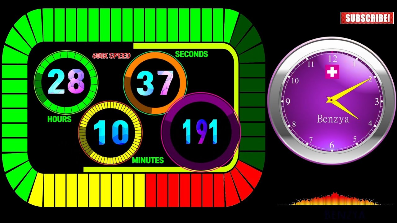 Clock,rectangle,4circle 48hours timer countdown alarm🔔[Speed 600x ...