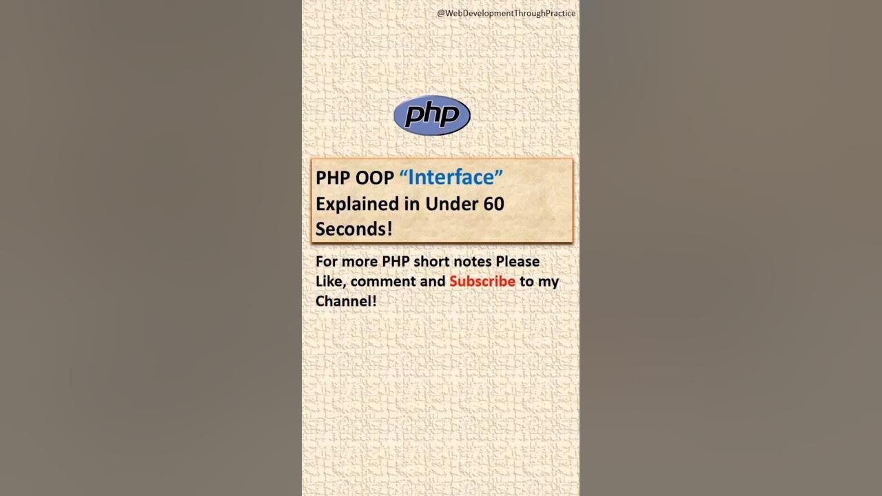 Php Oop Interface Explained With Examples Php Webdevelopment Oopsconcept Shorts Shortnotes