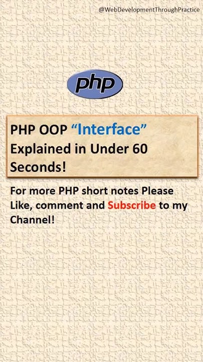 Php Oop Interface Explained With Examples Php Webdevelopment Oopsconcept Shorts Shortnotes
