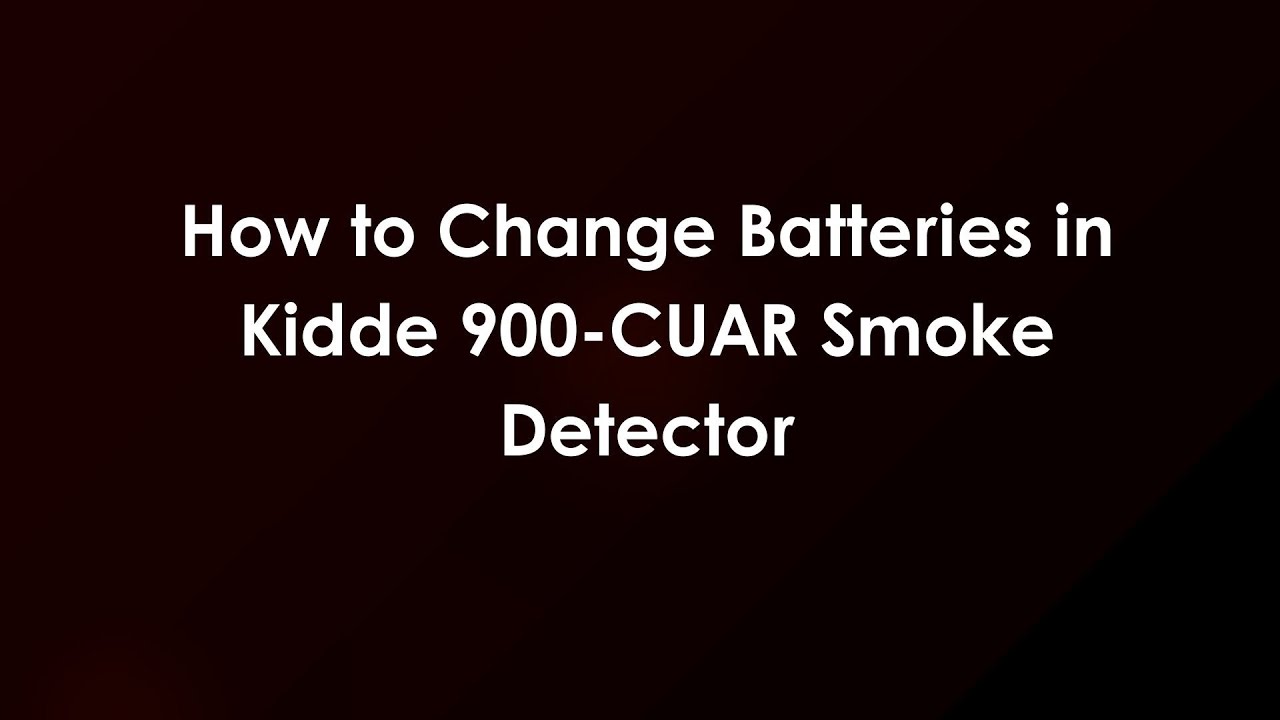 How to Change Batteries in Kidde 900-CUAR Smoke Detector - YouTube