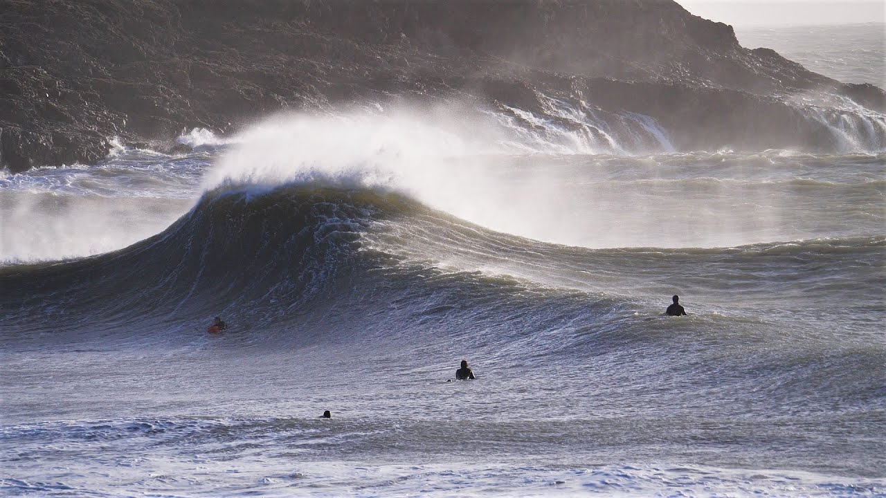 Surfing In A Storm - Wales, UK - YouTube