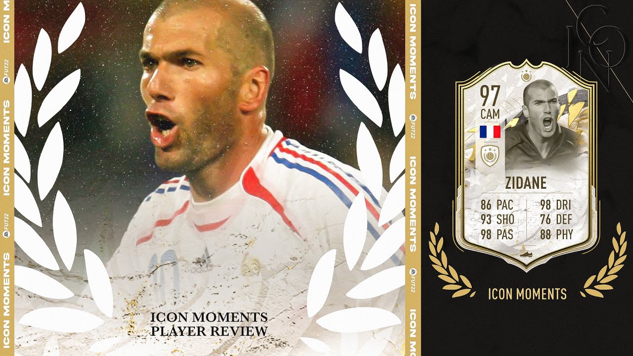 ICON MOMENTS ZIDANE PLAYER REVIEW | 97 | FIFA 22 Ultimate Team - YouTube