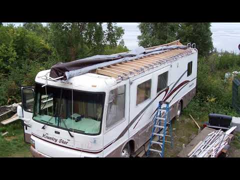 Picture video of rebuilding a totaled Class A motorhome - YouTube