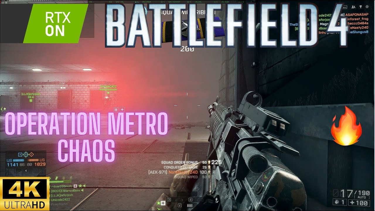 Battlefield 4 in 2025 - OPERATION METRO 2014 Conquest 64 CHAOS - 4K RTX ...