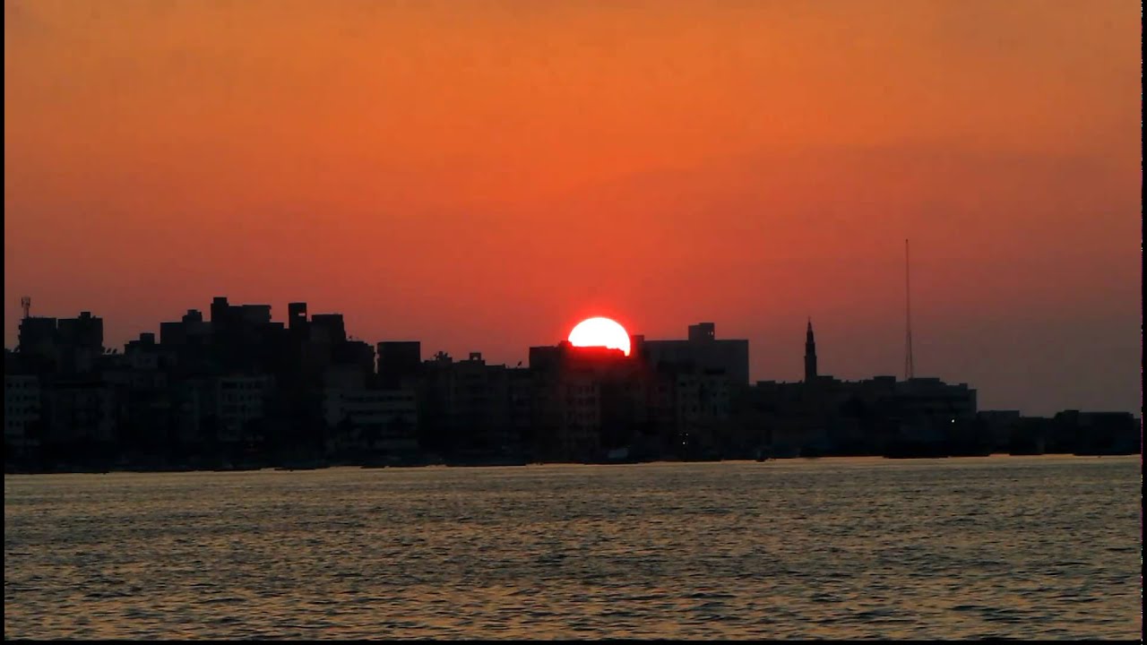 Sunset in Alexandria Egypt with the sound of hustle and bustle - YouTube