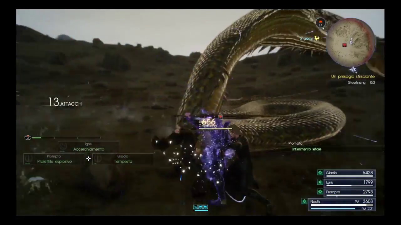 FINAL FANTASY XV - I Hate Giant Snake - Boss Snake x2 lv. 68 Vs lv 50 ...