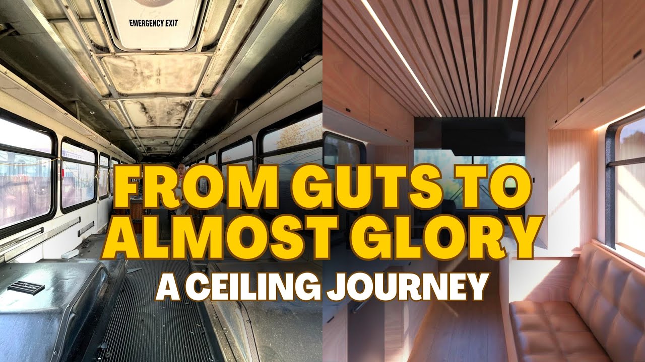 Gillig Bus Conversion Gets New Ceiling - YouTube