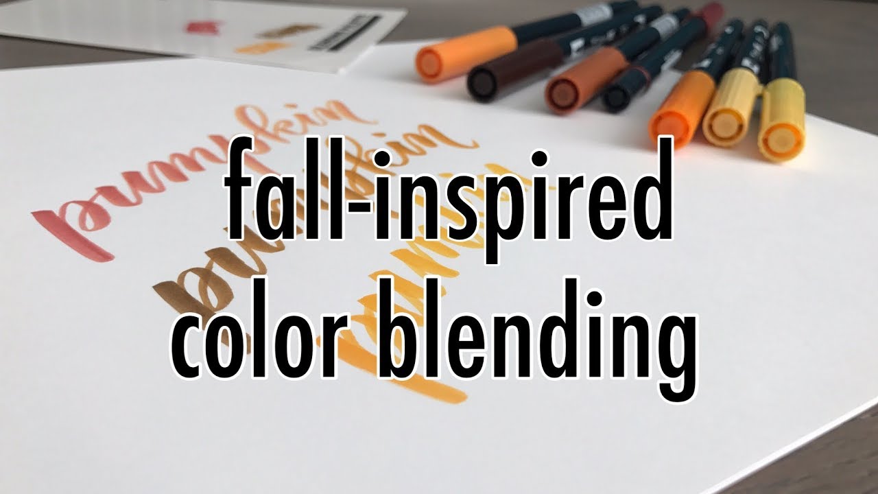 Fall-inspired color blending | YouTober Day 12 - YouTube
