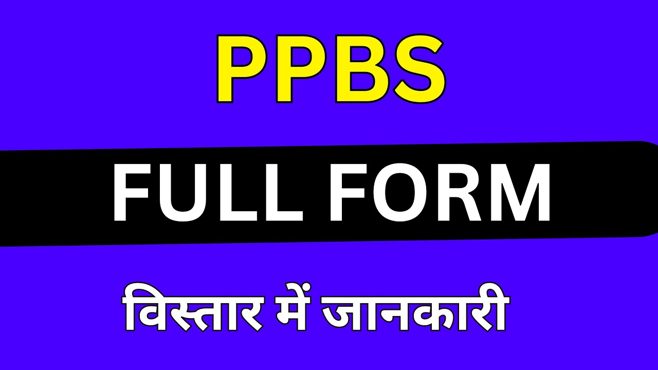 PPBS Full Form In Medical YouTube