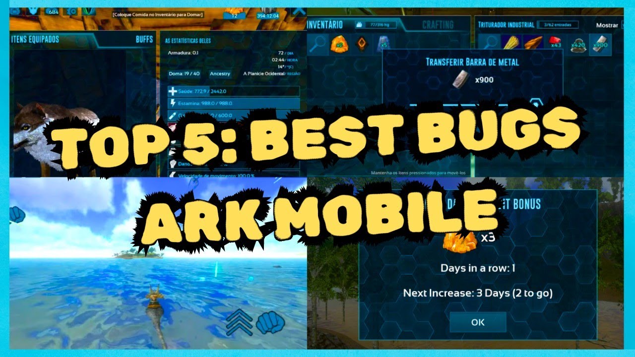 🌟TOP 5: BEST BUGS ||ARK MOBILE 2024 (PART 1) - YouTube