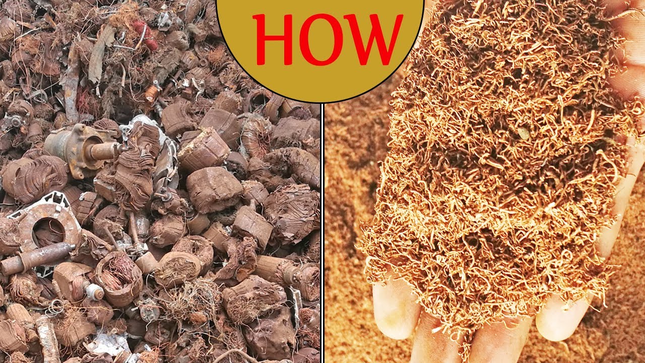 Shredded Pickings(Electric Motors) Copper Meatballs Recycling Plant ...